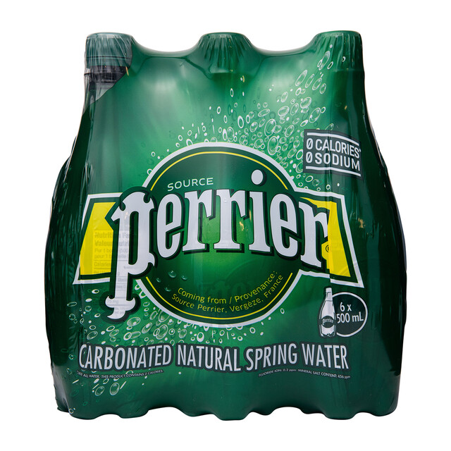 Perrier Carbonated Natural Spring Water 6 x 500 ml (bottles) - Voilà ...
