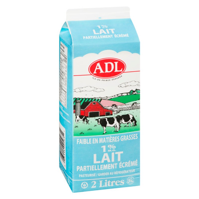ADL Milk 1% Partly Skimmed 2 L - Voilà Online Groceries & Offers