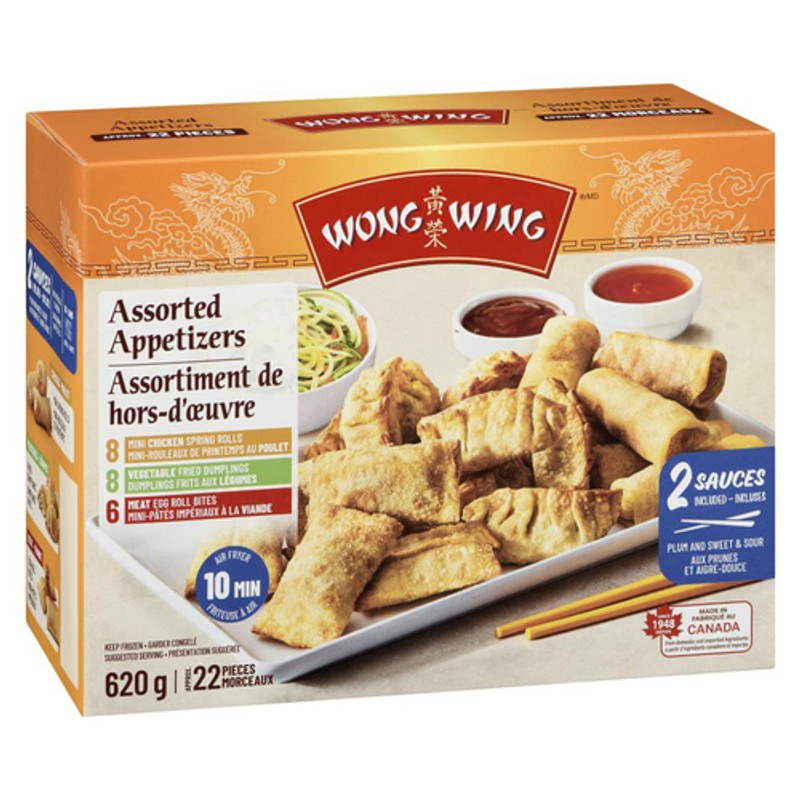 Wong Wing Frozen Appetizers Assorted 22 Pieces 620 g - Voilà Online ...