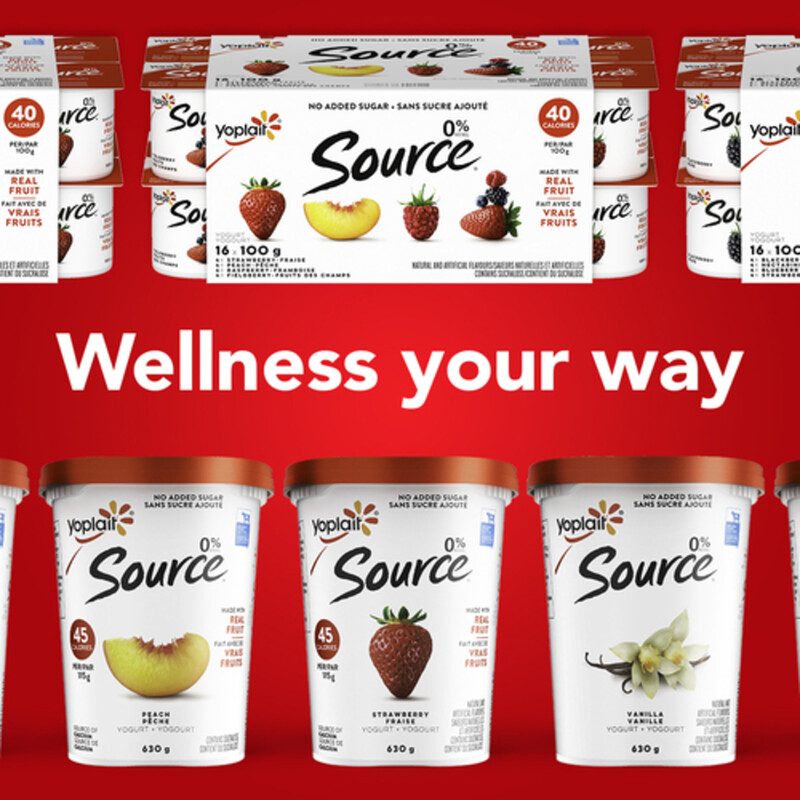 Yoplait Source 0% Smooth Traditional Yogurt Cups Variety Pack 16 x 100 ...