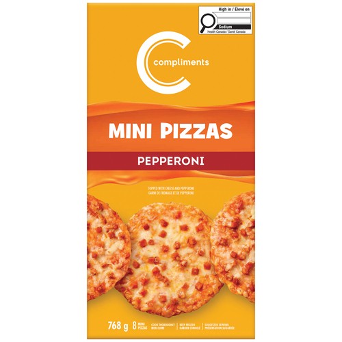 Compliments Frozen Mini Pizza Pepperoni 768 g - Voilà Online Groceries ...