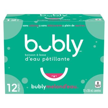 Bubly Sparkling Water Watermelon 12 x 355 ml (cans) - Voilà Online ...