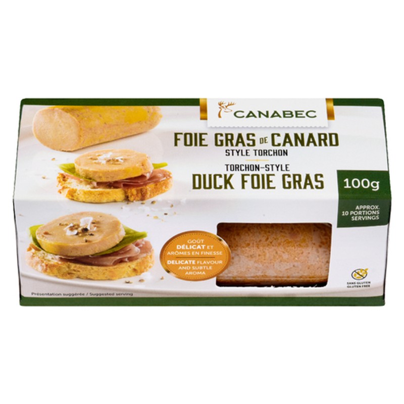 Canabec Duck Foie Gras Torchon-Style 100 g - Voilà Online Groceries ...