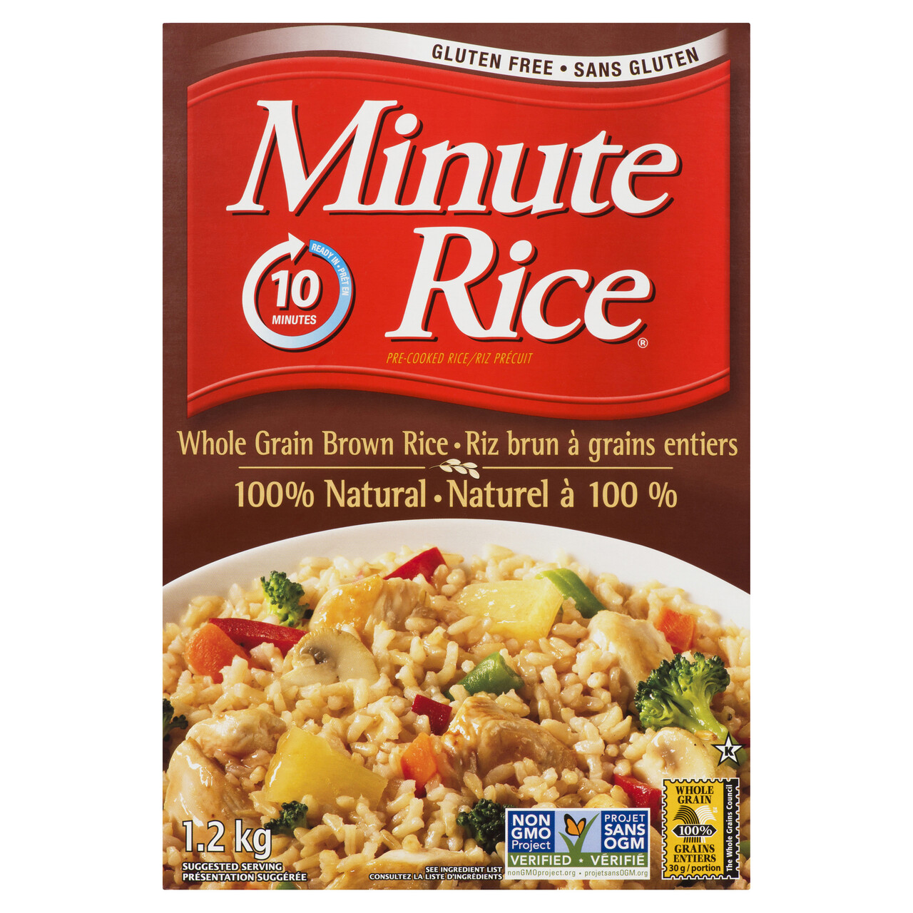 Minute Rice Whole Grain Brown Rice 1.2 kg - Voilà Online Groceries & Offers