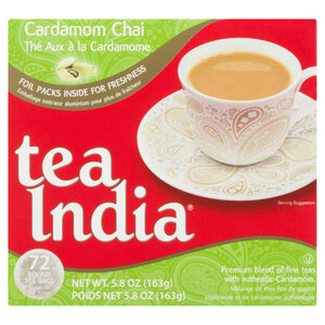 Tea India Chai Tea Cardamom Round 72 Tea Bags - Voilà Online Groceries ...