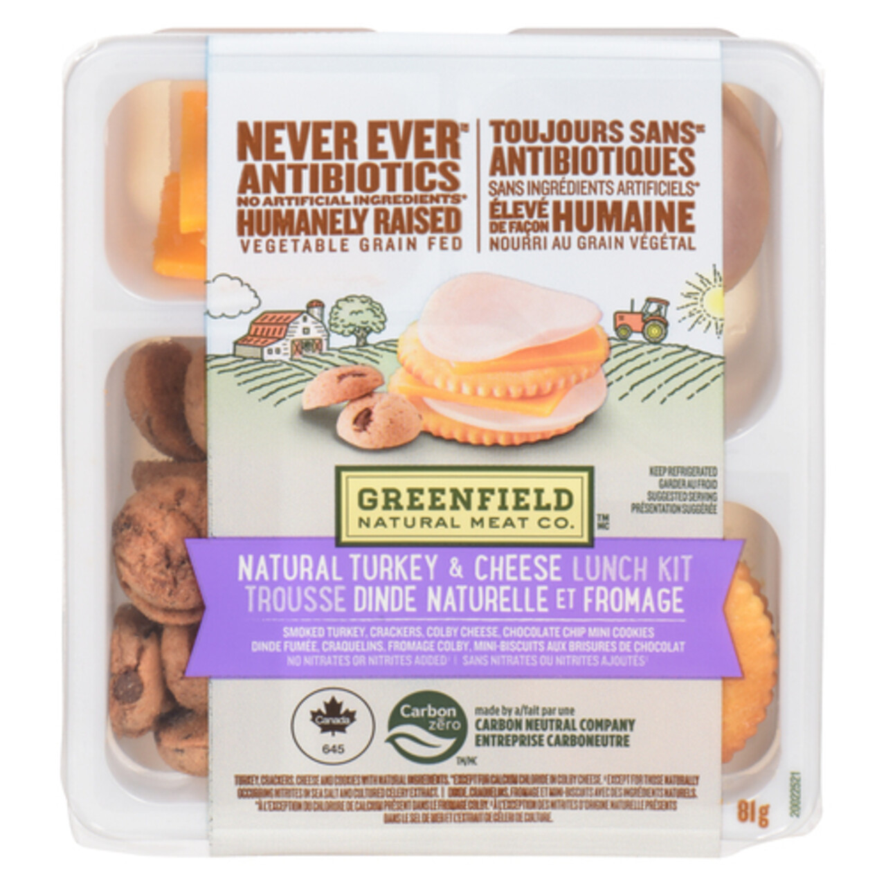 Greenfield Natural Meat Co. Natural Lunch Kit Turkey & Cheese 81 g ...