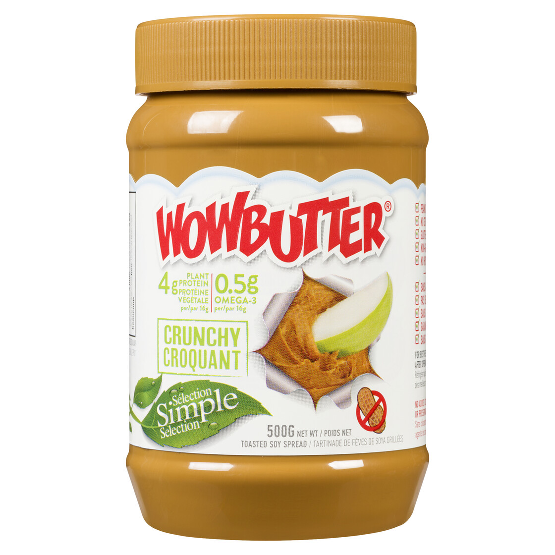 Wowbutter Peanut-Free Spread Toasted Soy Crunchy 500 g - Voilà Online ...