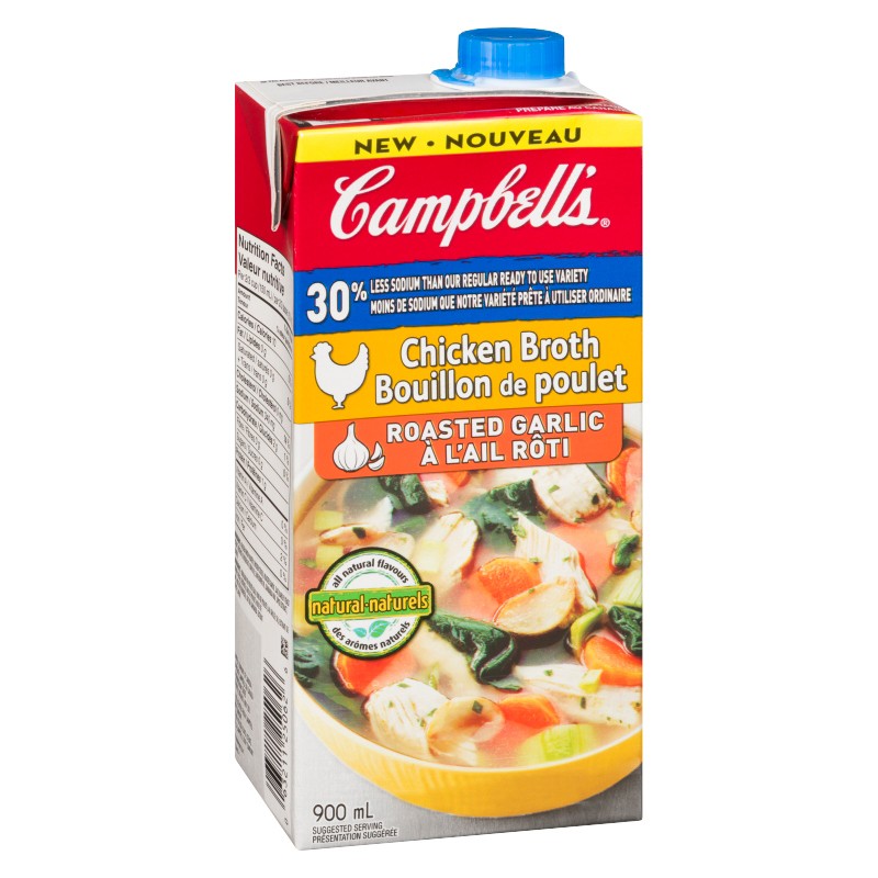 Campbell's Broth Less Salt Roasted Garlic Chicken 900 ml - Voilà Online ...