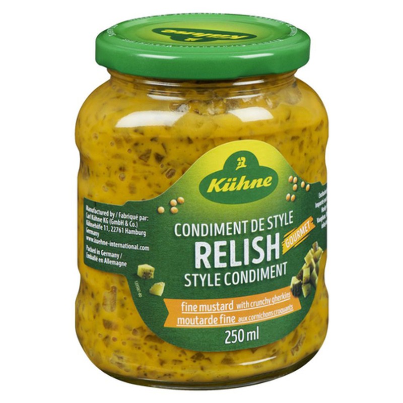 Kuehne Relish Fine Mustard 250 ml - Voilà Online Groceries & Offers