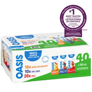 Oasis 100% Juice BlendVariety Pack 40 x 200 ml - Voilà Online Groceries ...