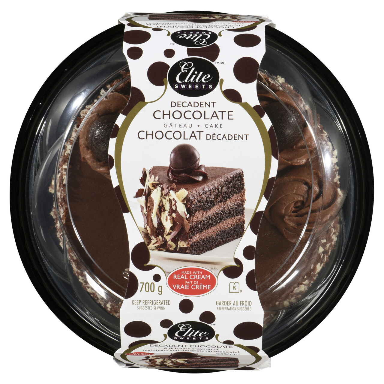 Elite Sweets Cake Decadent Chocolate 6-Inch 700 g (frozen) - Voilà ...