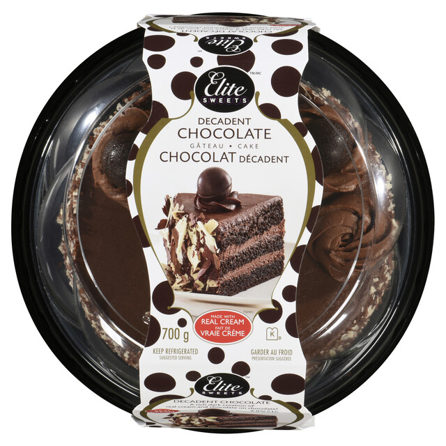 Elite Sweets Cake Decadent Chocolate 6-Inch 700 g (frozen) - Voilà ...