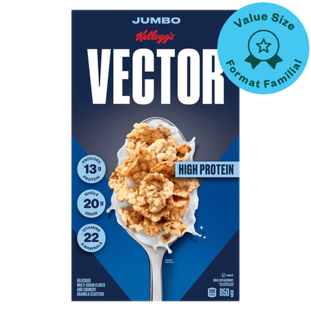 Kellogg's Vector Cereal Jumbo Value Size 850 g - Voilà Online Groceries ...
