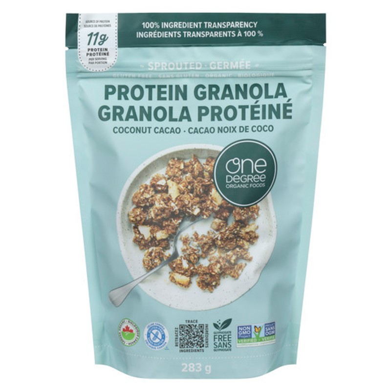 One Degree Organic Foods Protein Granola Sprouted Coconut Cacao 283 g ...