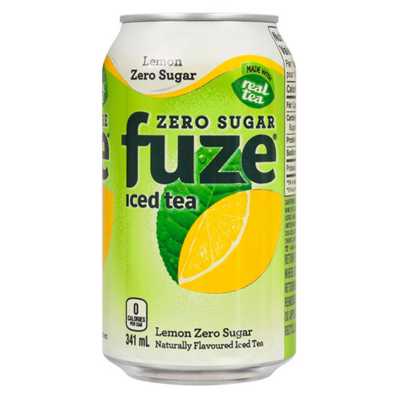 Fuze Zero Sugar Naturally Flavoured Iced Tea Lemon 341 ml (can) - Voilà Online Groceries & Offers