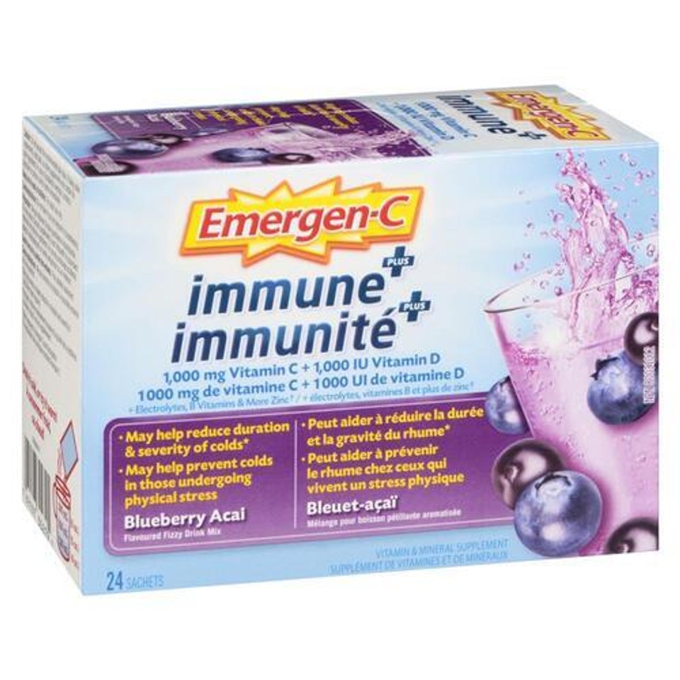 Emergen-C Immune Plus Blueberry Acai 24 Pack - Voilà Online Groceries ...