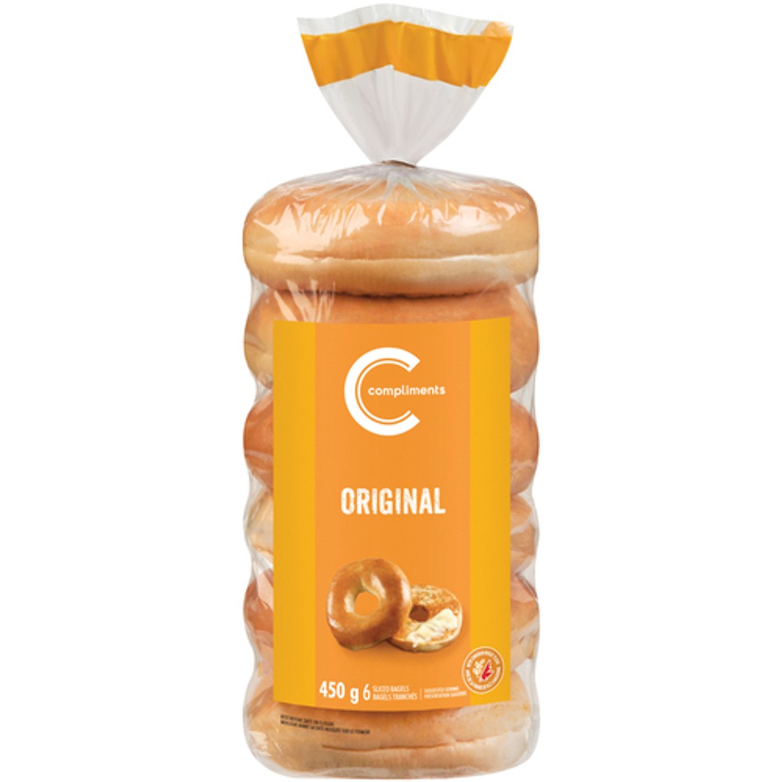 Compliments Bagels Plain Original 6 x 75 g - Voilà Online Groceries ...