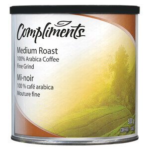 Compliments Ground Coffee Medium Roast Fine Grind 930 g - Voilà Online ...