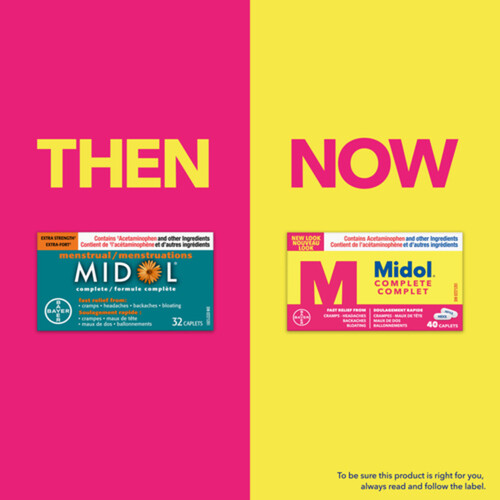 Midol Complete Menstrual Pain Relief 40 Count - Voilà Online Groceries ...