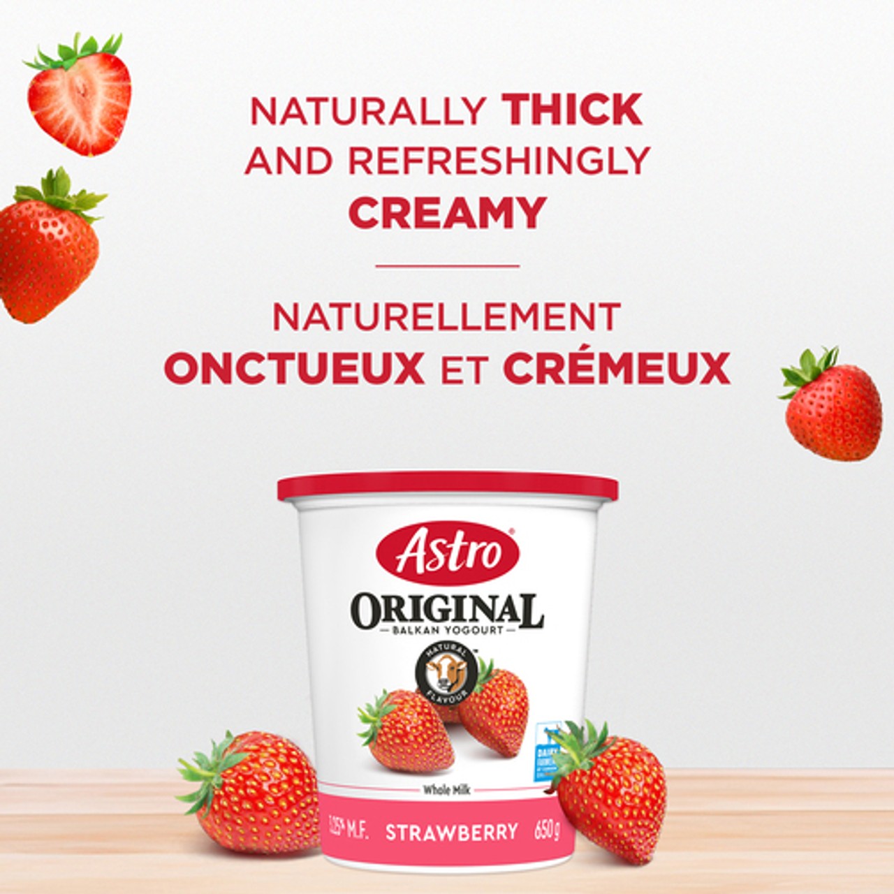 Astro Original 3.25% Yogurt Balkan Style Strawberry 650 g - Voilà ...