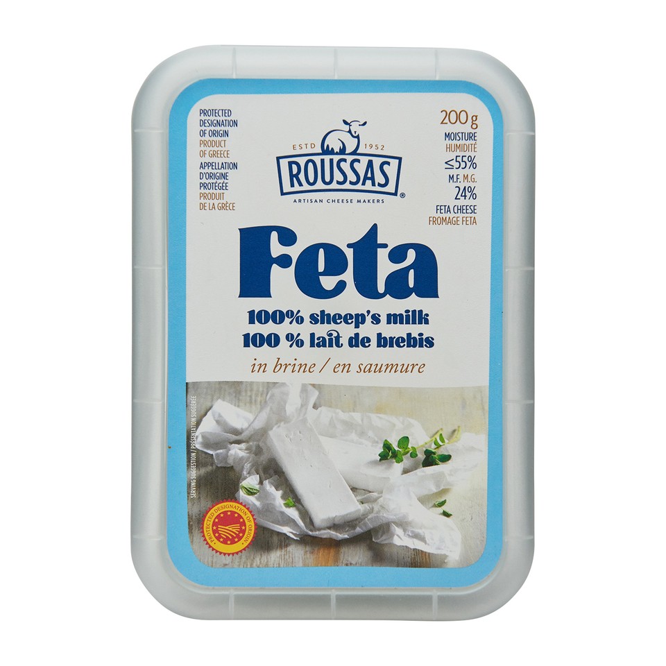 Roussas 100% Sheep's Milk Feta Cheese In Brine 200 g - Voilà Online ...