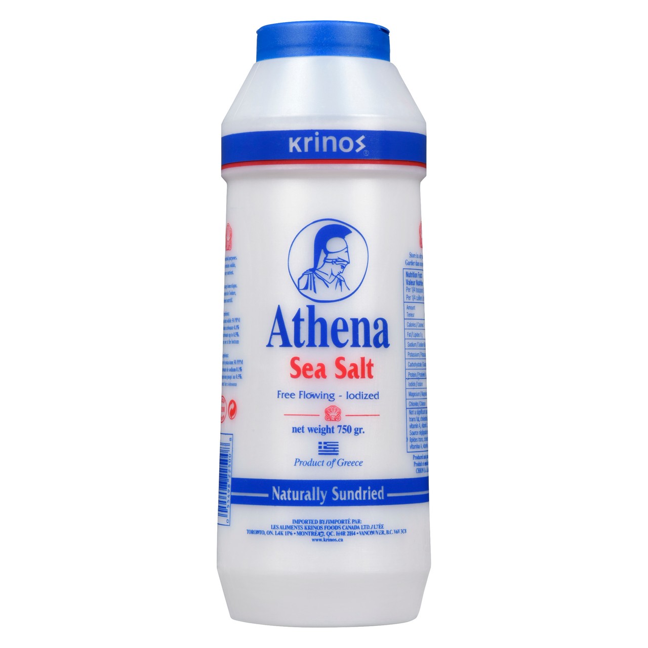 Krinos Athena Sea Salt Iodized 750 g - Voilà Online Groceries & Offers