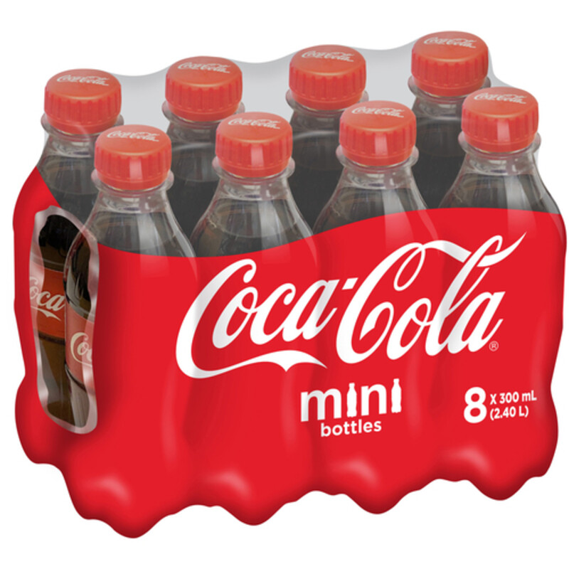 Coca-Cola Soft Drink Mini 8 x 300 ml (bottles) - Voilà Online Groceries ...