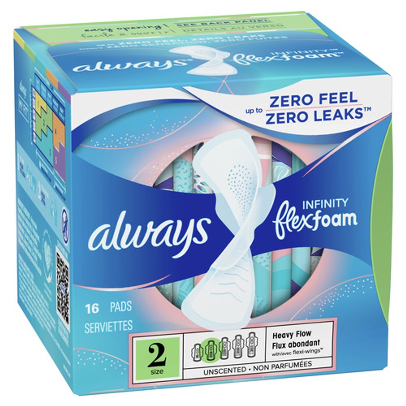 Always Flex Form Infinity Pads Size 2 With Wings Unscented 16 Count ...
