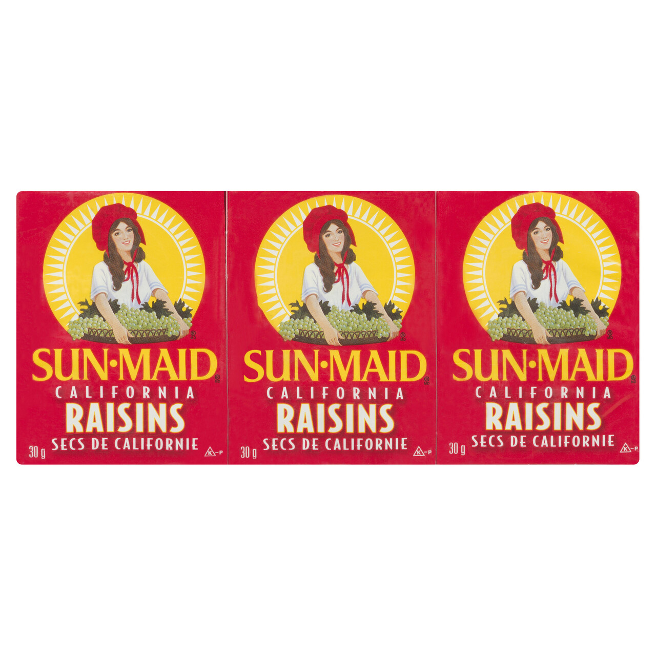 Sun.Maid California Raisins Natural 6 x 30 g - Voilà Online Groceries ...