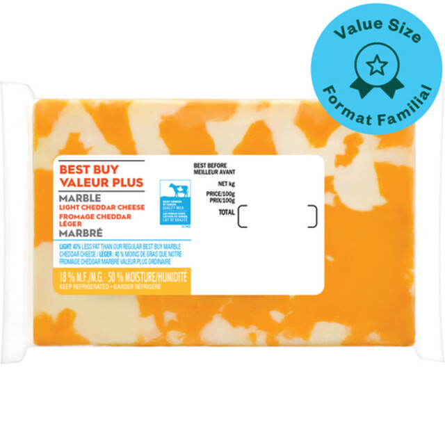 Best Buy Marble Light Cheddar Cheese Block 700 g - Voilà Online ...