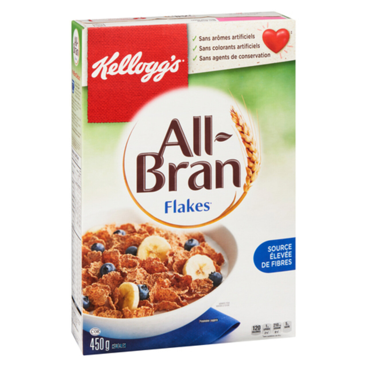 Kellogg's Cereal Flakes All Bran 450 g - Voilà Online Groceries & Offers