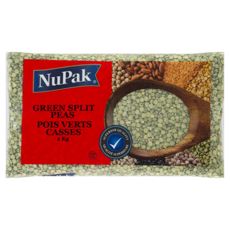 Nupak Green Split Peas 2 kg - Voilà Online Groceries & Offers