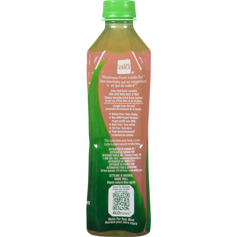 Alo Juice Drink Comfort Aloe Vera Watermelon Peach 345 g (bottle ...