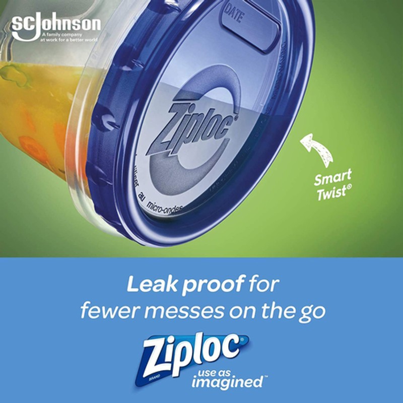 Ziploc Twist ‘n Loc Round Medium Food Storage Containers 2 Ea - Voilà ...