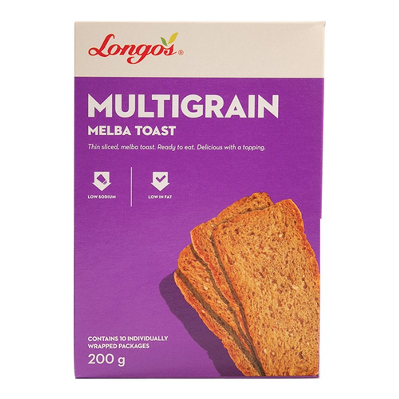 Longo's Melba Toast Multigrain 200 g - Voilà Online Groceries & Offers