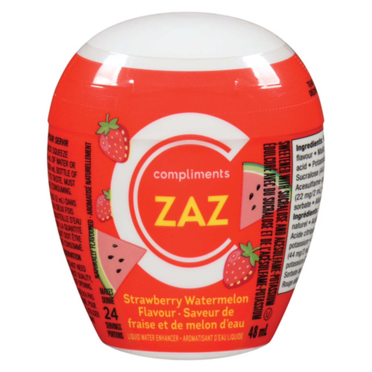 Compliments ZAZ Liquid Water Enhancer Strawberry Watermelon 48 ml ...