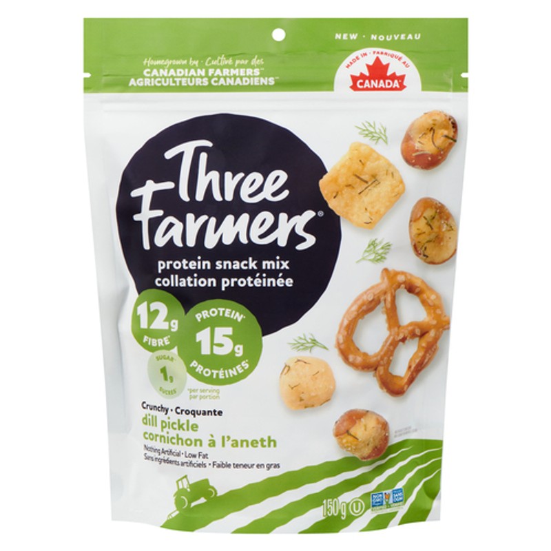 Three Farmers Protein Snack Mix Dill Pickle 150 g - Voilà Online ...