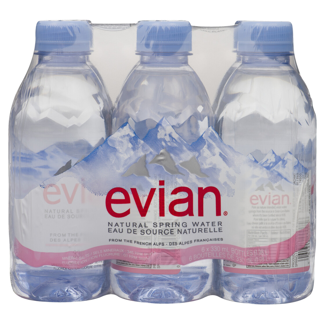 Evian Natural Spring Water 6 x 330 ml (bottles) - Voilà Online ...