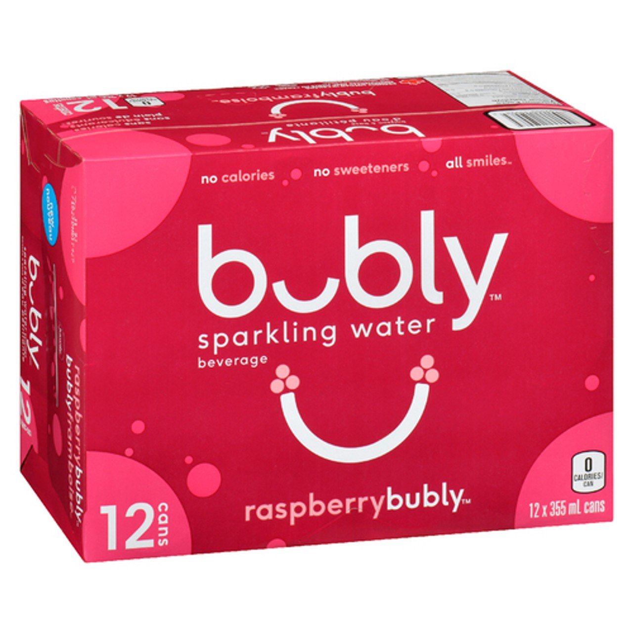 Bubly Sparkling Water Raspberry 12 x 355 ml (cans) - Voilà Online ...