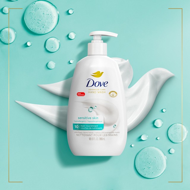 Dove Advanced Care Sensitive Skin Hand Wash Smooth Skin For Soft 355 ml ...