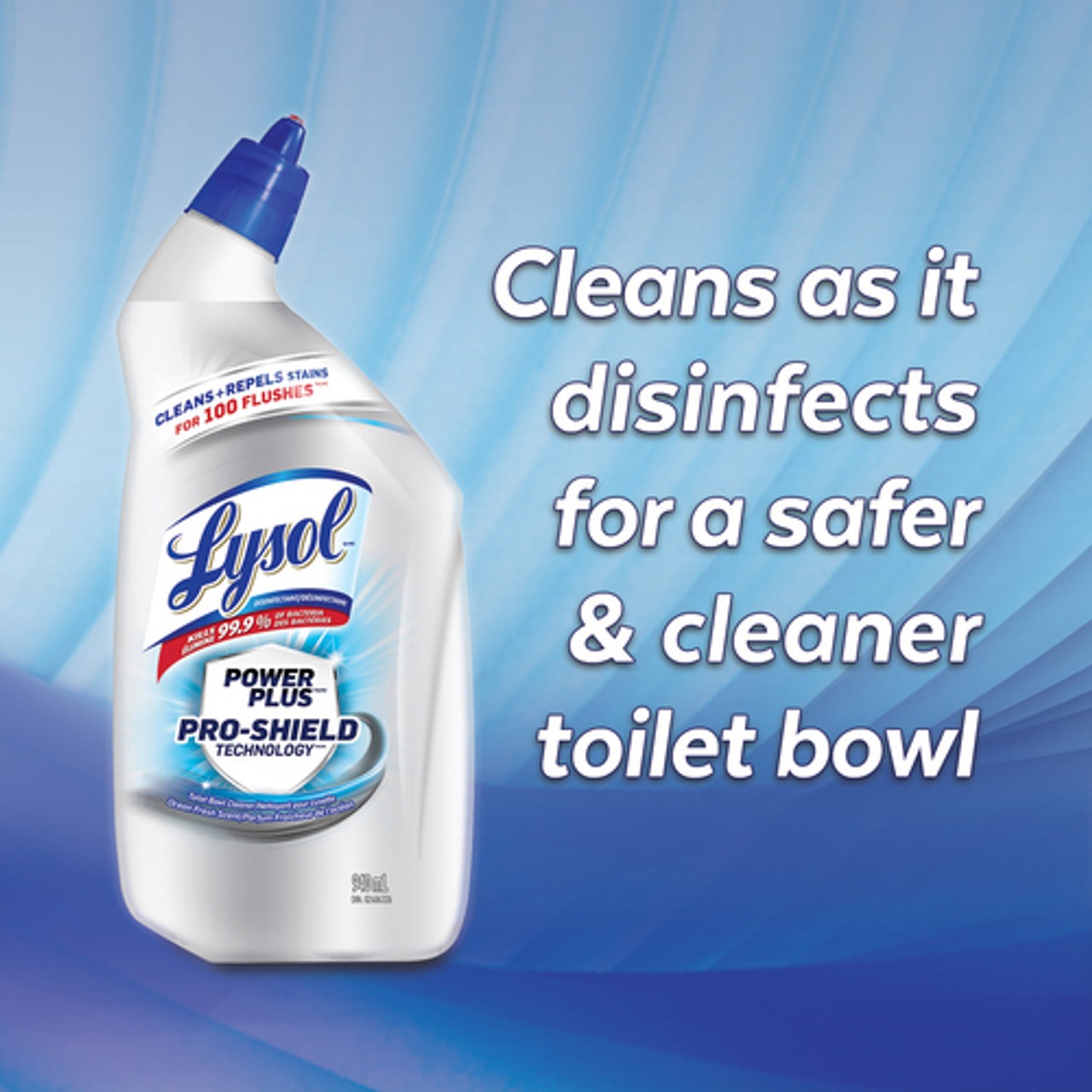 Lysol Powerplus Toilet Bowl Cleaner Pro-Shield Technology Ocean Fresh ...