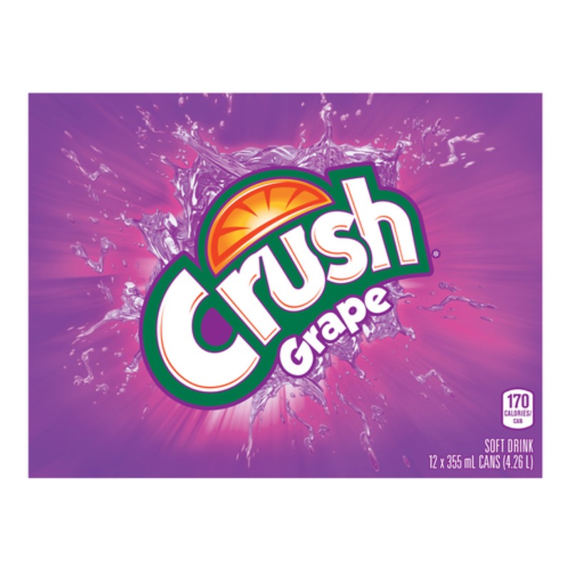 Crush Soft Drink Grape 12 x 355 ml (cans) - Voilà Online Groceries & Offers