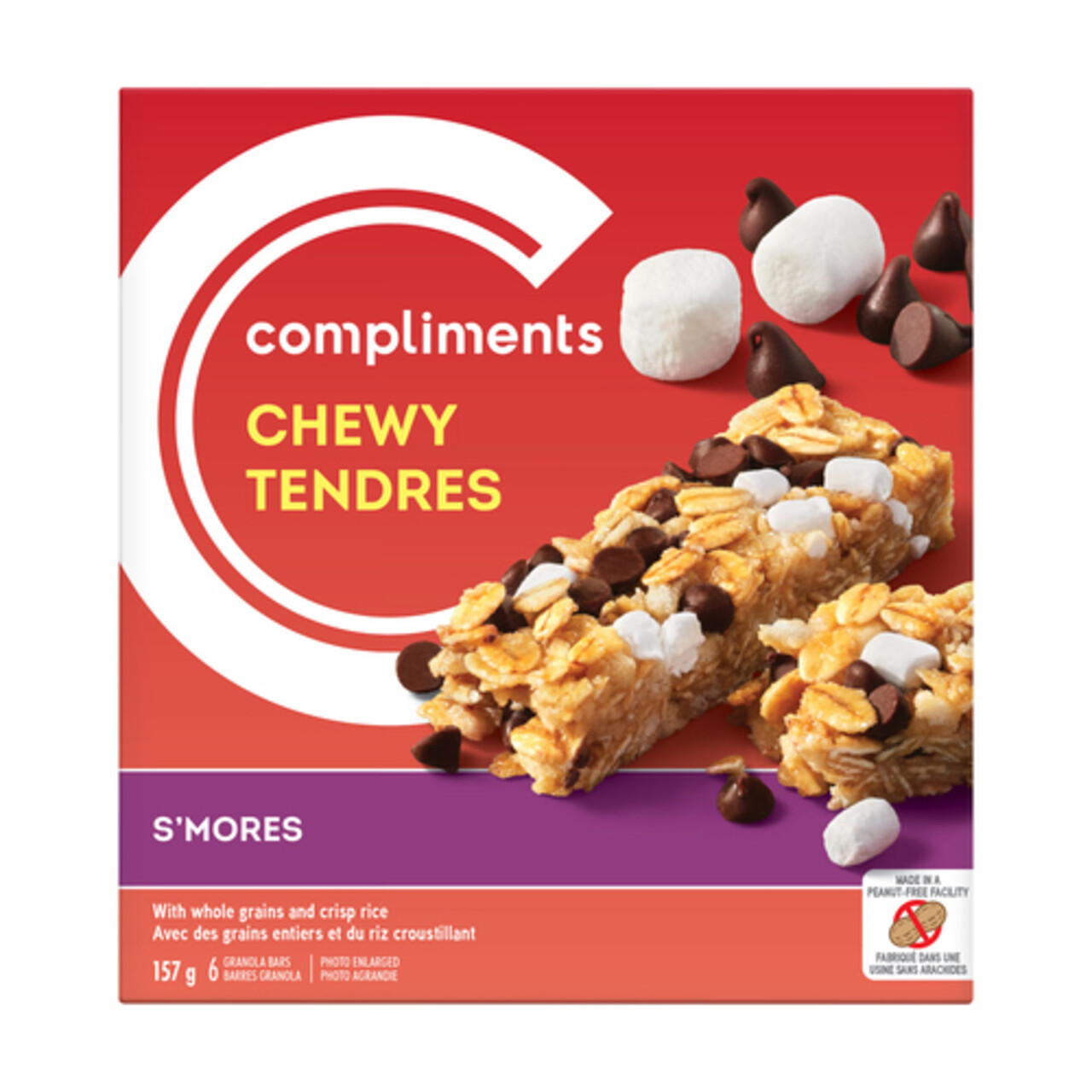 Compliments Granola Bars Chewy S'mores 6 Bars 157 g - Voilà Online ...