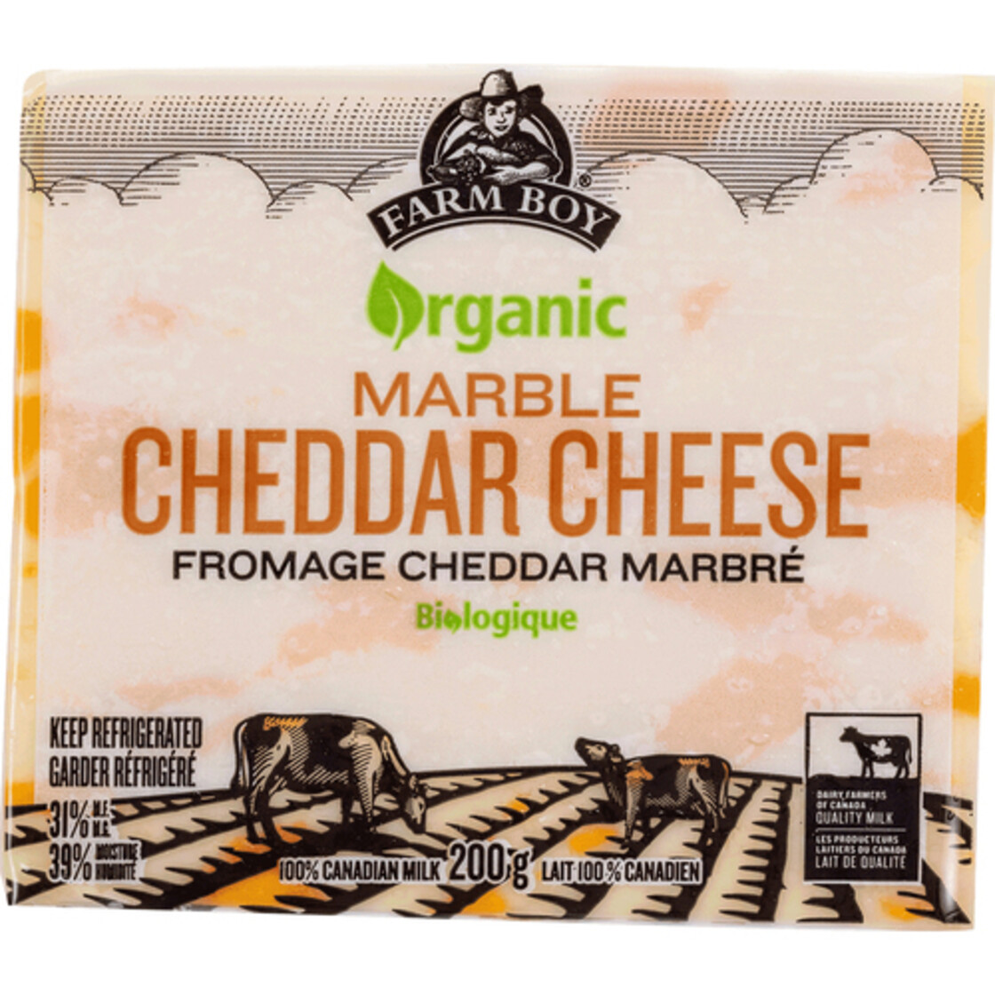 Farm Boy Organic Cheddar Cheese Marble 200 g - Voilà Online Groceries ...