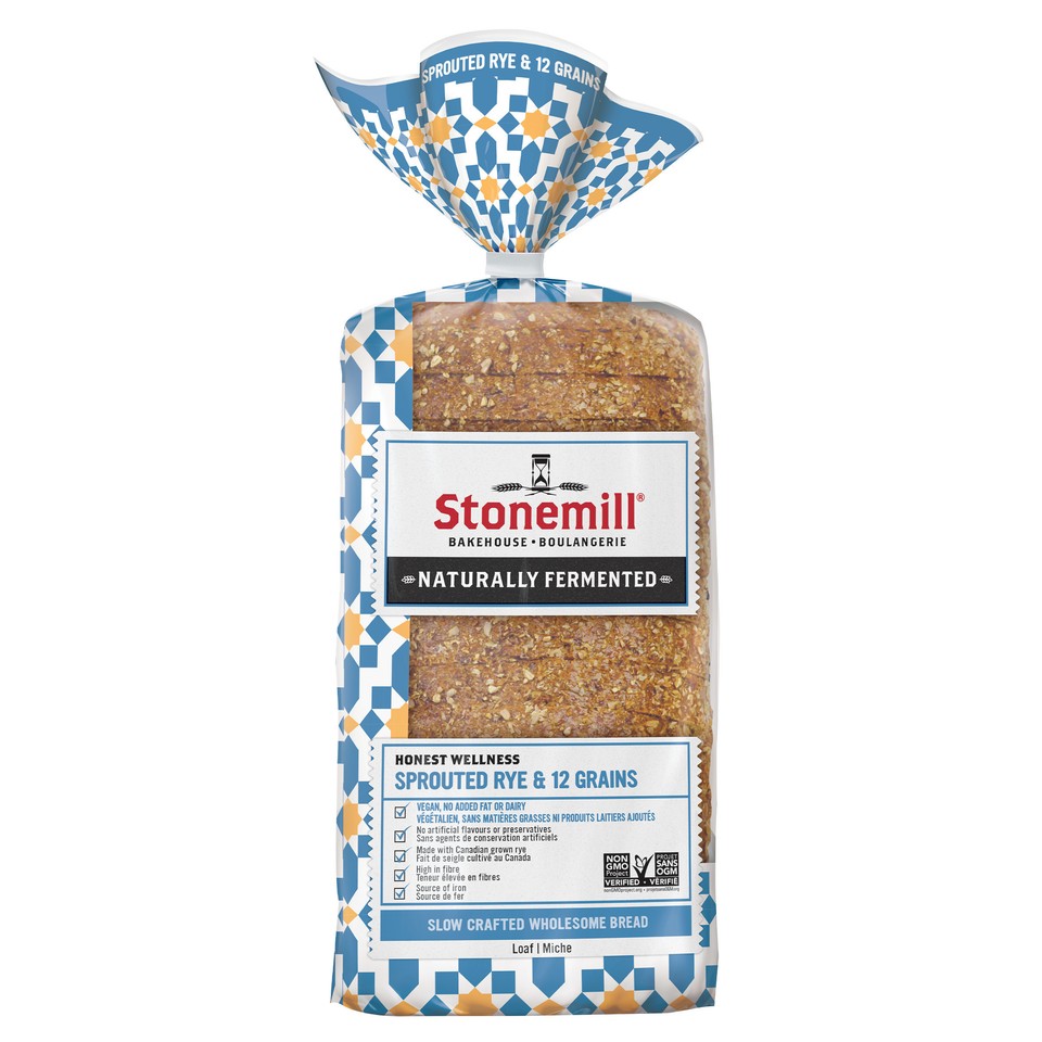 Stonemill Bakehouse Honest Wellness Sprouted Rye & 12 Grains Bread 454 ...