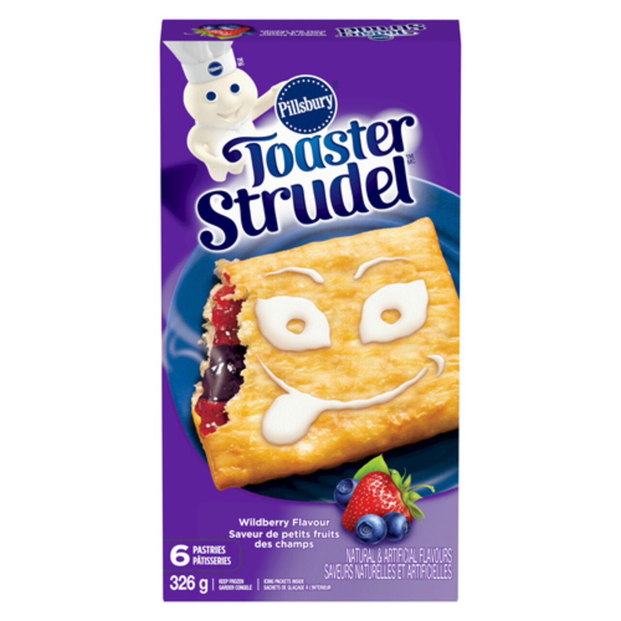 Pillsbury Toaster Strudel Breakfast Pastries Wildberry 6 Pack 326 g ...