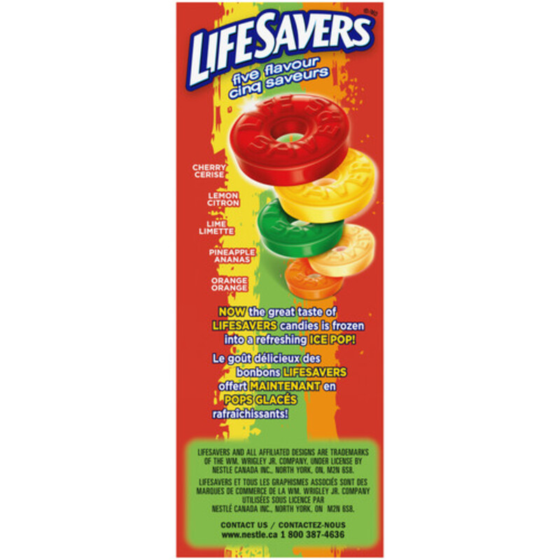 Life Savers Ice Pops Five Flavours 10 x 65 ml - Voilà Online Groceries ...