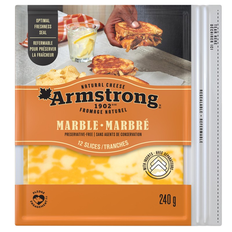 Armstrong Marble Cheddar Cheese Slices 240 g - Voilà Online Groceries ...