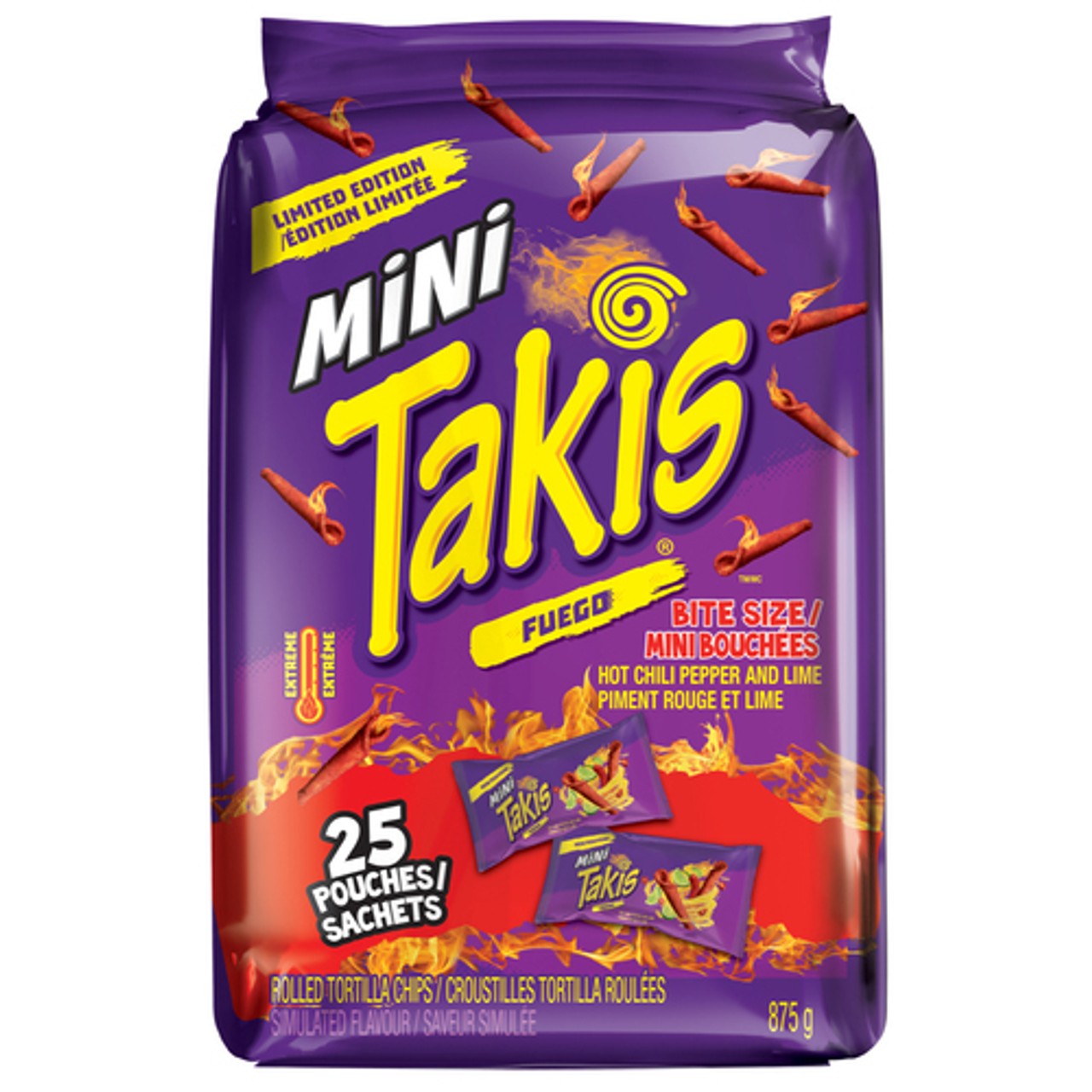 Takis Tortilla Chips Fuego Minis 25 Pack 875 g - Voilà Online Groceries ...