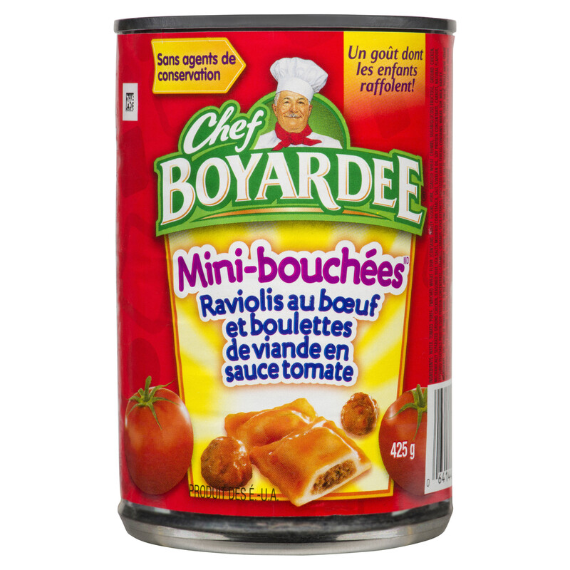 Chef Boyardee Mini Bites Beef Ravioli & Meatballs 425 g - Voilà Online ...